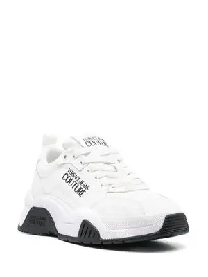 Versace Logo-print Round-toe Sneakers