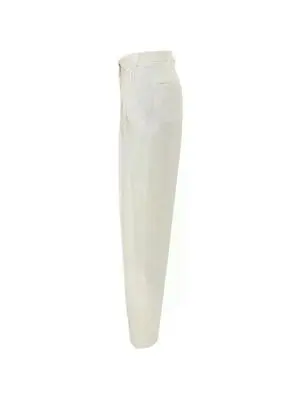A PAPER KID Pleated Linen Trousers