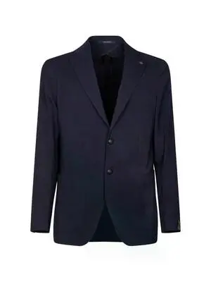 Tagliatore Seersucker-textured Jacket - Blue