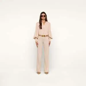 L'Agence Kiera Blouse Top - Biscuit
