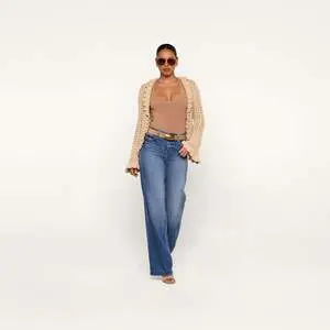 L'Agence Solaris Crocheted Cardigan - Sand Dune