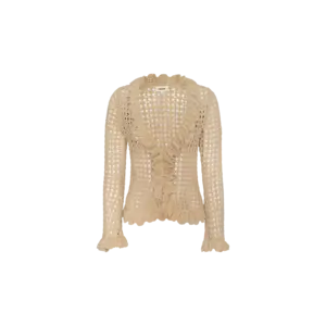 L'Agence Solaris Crocheted Cardigan - Sand Dune
