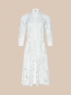 L'Agence May Eyelet Shirt Dress