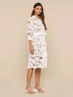 L'Agence May Eyelet Shirt Dress