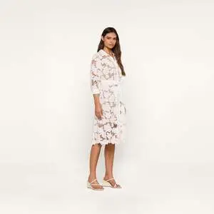L'Agence May Eyelet Shirt Dress