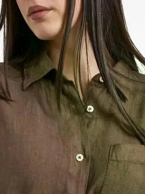ROY ROGER'S Linen Shirt - Brown