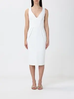 Elisabetta Franchi Jersey Midi Dress - Ivory