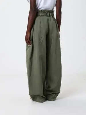 Balmain Wide-leg Cotton And Linen Blend Trousers