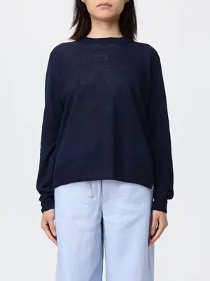 Max Mara S Max Mara Linen Crew Neck Sweater Blue 1