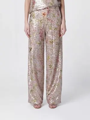 floral sequin wide leg pants