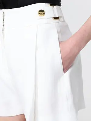 Elisabetta Franchi Pleated Shorts - Ivory