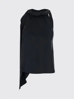 Loulou De Saison Silk Asymmetrical Top - Black
