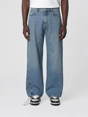 Off-White Wide Leg Jeans - Blue