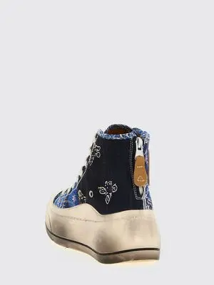 R13 Printed Silk High Top Platform Sneakers
