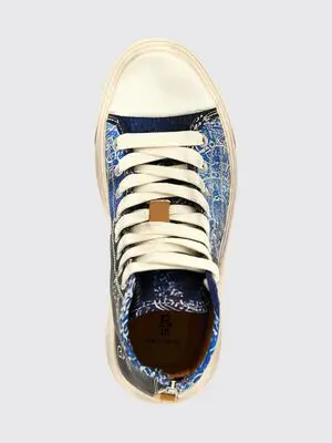 R13 Printed Silk High Top Platform Sneakers