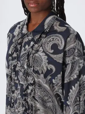 R13 Paisley Print Ruffled Shirt - Multicolor
