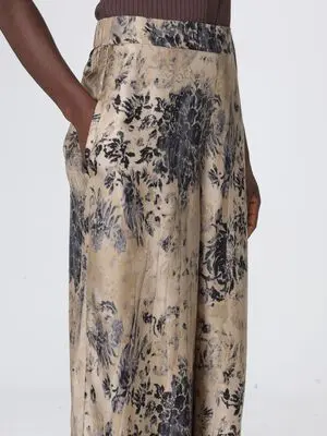 Antonio Marras Silk Floral Print Palazzo Trousers