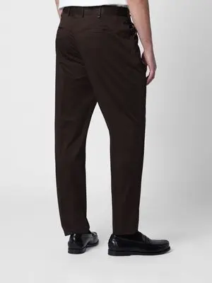 PT TORINO Stretch Cotton Tailored Trousers - Brown