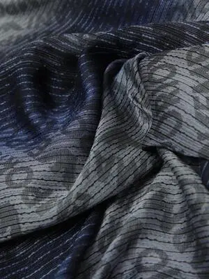 Emporio Armani Viscose Blend Scarf With Jacquard Logo - Black 1