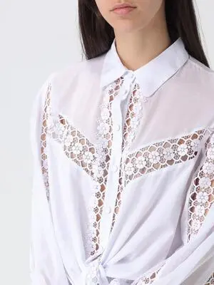 Charo Ruiz Ibiza Embroidered Lace Shirt - White