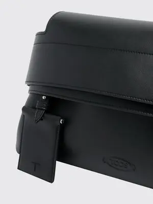 TOD'S Wave Leather Pouch - Black