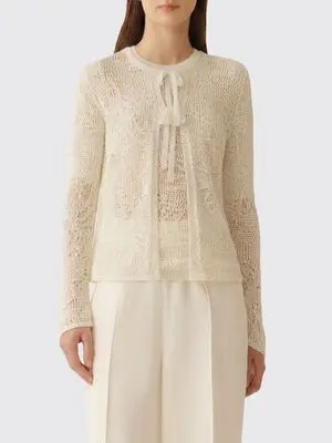 Fabiana Filippi Lurex Cardigan - White