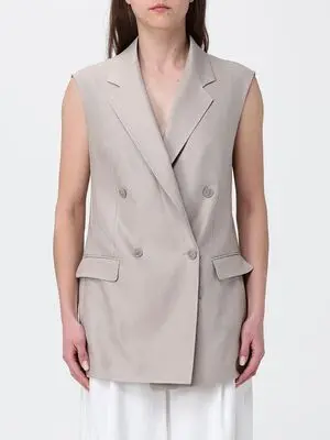 Tagliatore Double Breasted Waistcoat - Beige