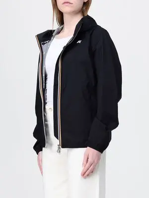 K-WAY Jacket With Hood And Zip-up Front - Black