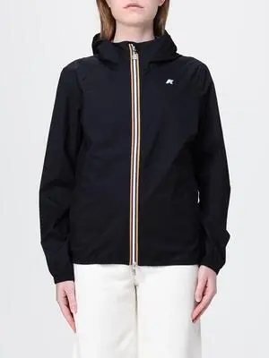 K-WAY Jacket With Hood And Zip-up Front - Black