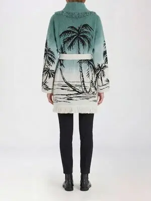 Alanui Cotton Blend Graphic Cardigan - Green