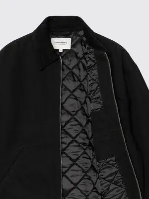 Carhartt Work In Progress Organic Cotton Zip-up Jacket With Logo Detail - Black