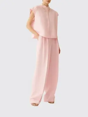 Fabiana Filippi Sleeveless Cotton Shirt With Embroidered Lace