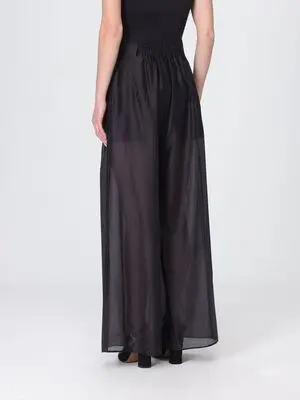 HANITA Wide Leg Sheer Pants - Black