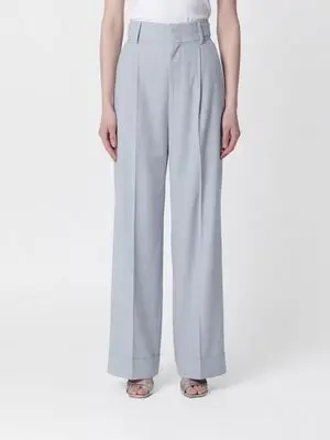 Alberta Ferretti Wide Leg Cuffed Trousers - Grey