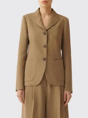 Fabiana Filippi Single-breasted Linen Blend Blazer - Mud