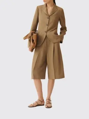 Fabiana Filippi Single-breasted Linen Blend Blazer - Mud