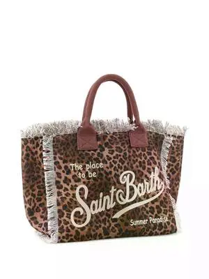 MC2 SAINT BARTH Leopard Print Tote Bag - Brown