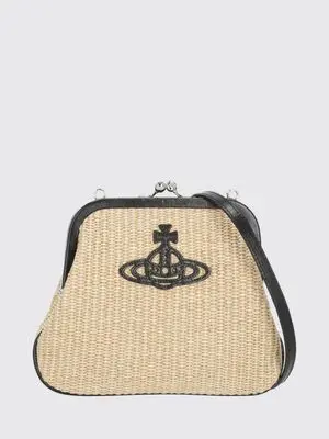 VIVIENNE WESTWOOD Orb Cotton Blend Clutch - Beige