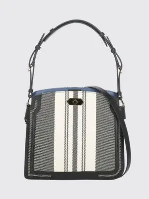 LANVIN Striped Shoulder Bag - Black