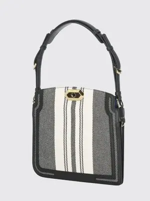 LANVIN Striped Shoulder Bag - Black