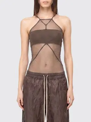 Rick Owens Nylon & Elastane Mesh Top - Brown
