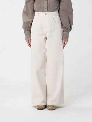 Brunello Cucinelli Wide Leg Jeans - White