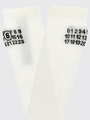 MAISON MARGIELA Ribbed Cotton Socks - White