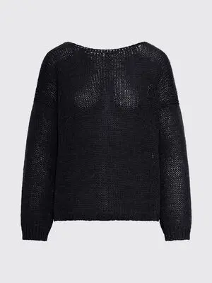 ROBERTO COLLINA Cotton Blend Crew-neck Sweater - Black