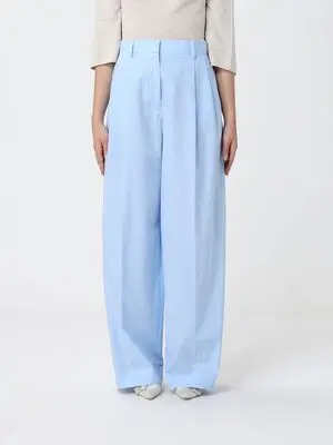 Fabiana Filippi Wide-leg Cotton Trousers With Monile Embellishment