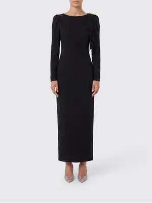 Alessandra Rich Long Sleeve Ruffled Maxi Dress