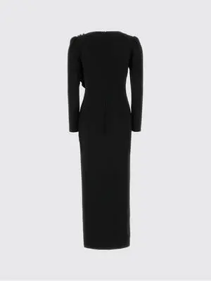 Alessandra Rich Long Sleeve Ruffled Maxi Dress