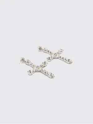 Blumarine Brass Earrings With Crystal Embellishments