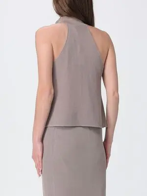 ALYSI Sleeveless Mock Neck Top - Grey