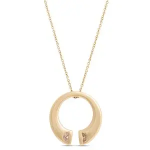 Benbridge Diamond Bypass Circle Pendant - Yg